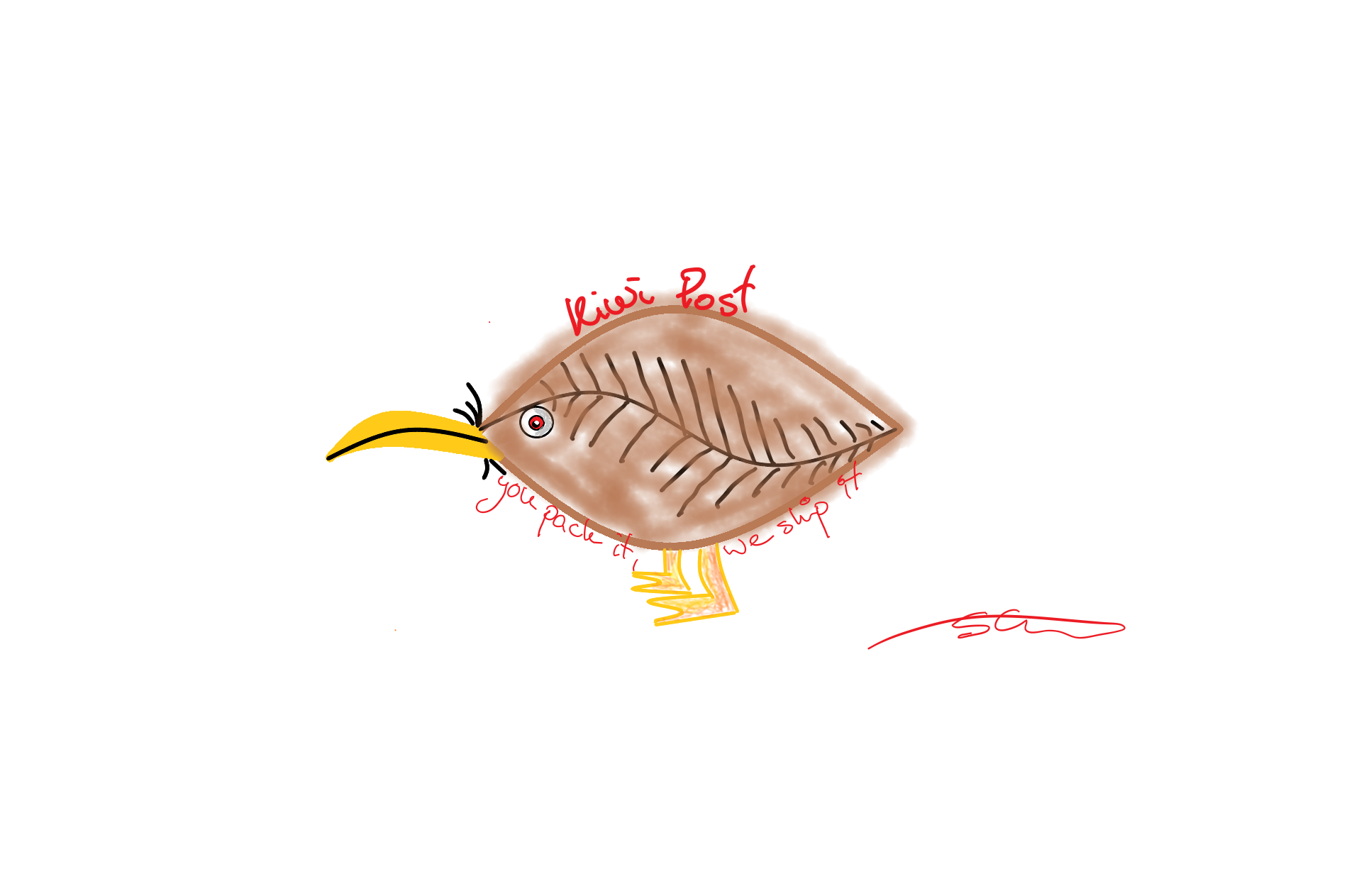 Kiwi post logo by Estralians 🥝 — Estralians